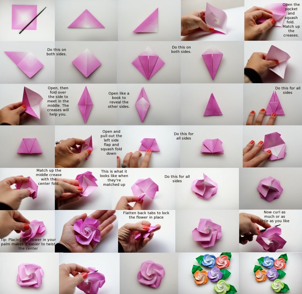 Zona Manualidades: -Flores Origami-