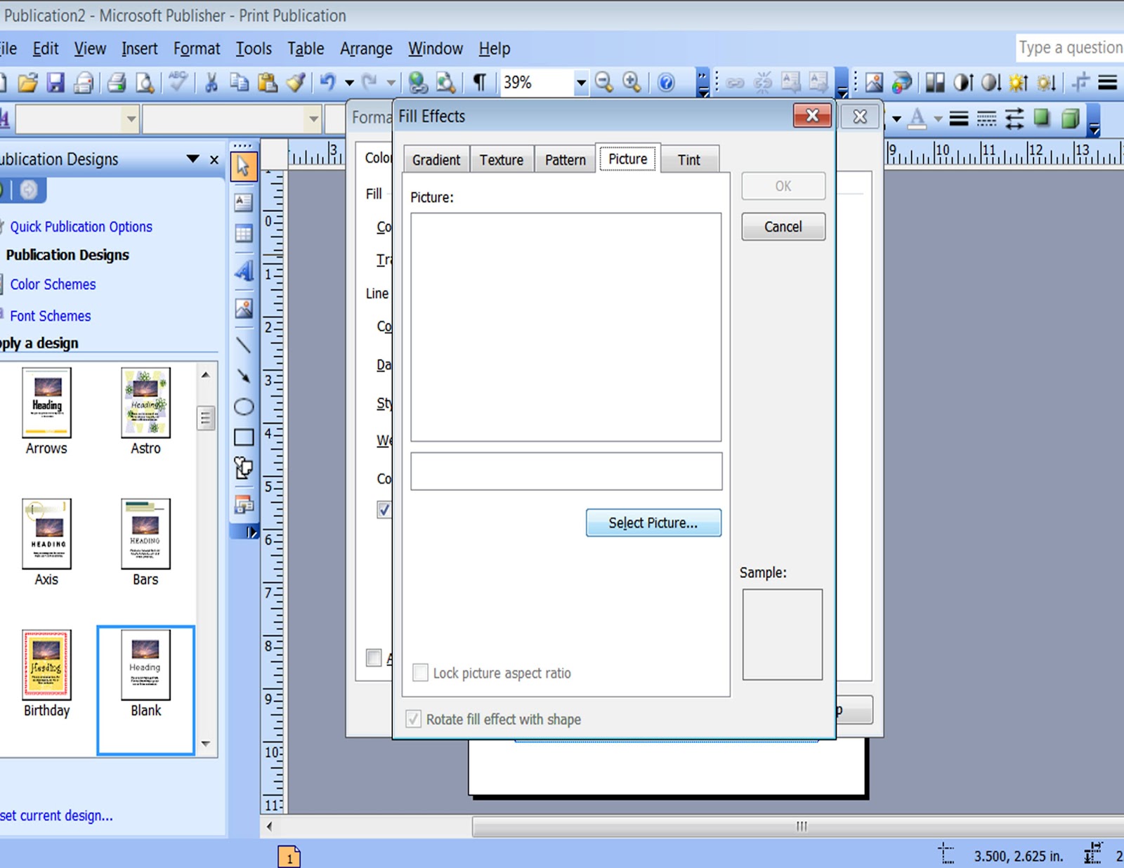 Make Patterned Papers with Shapes and Clipart in Publisher