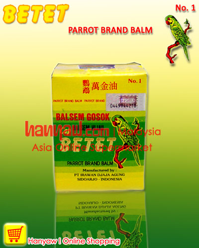 Hanyaw ! Online Shopping: Online Shopping for Parrot Brand Balm Cap Betet.