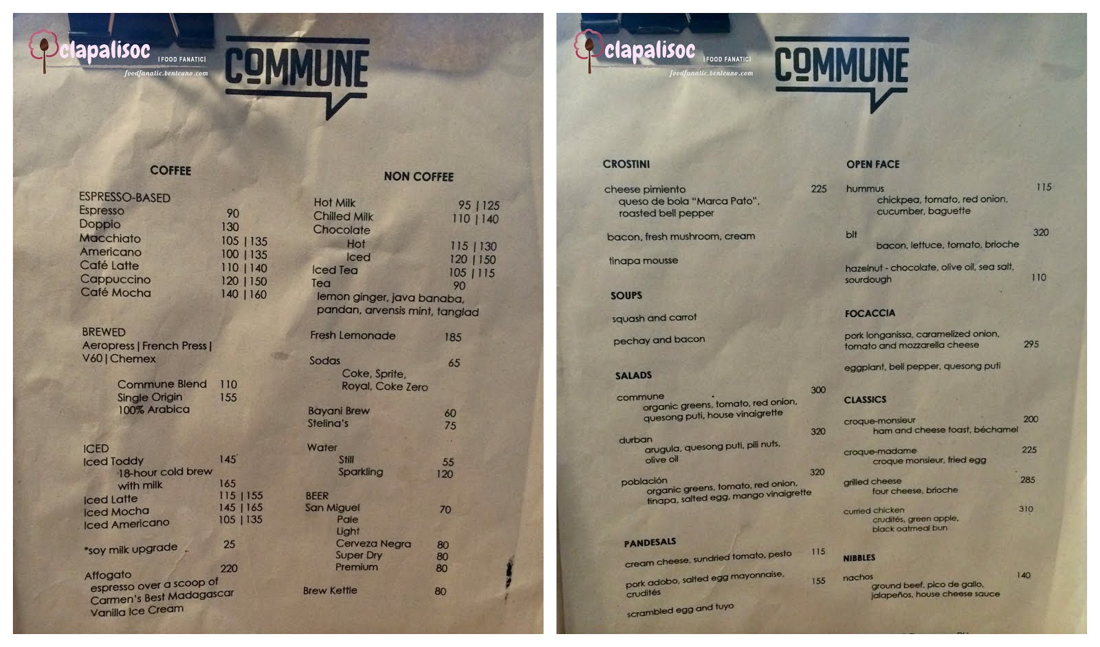 Poblacion Food Crawl: Commune Cafe + Bar - A New Location ...