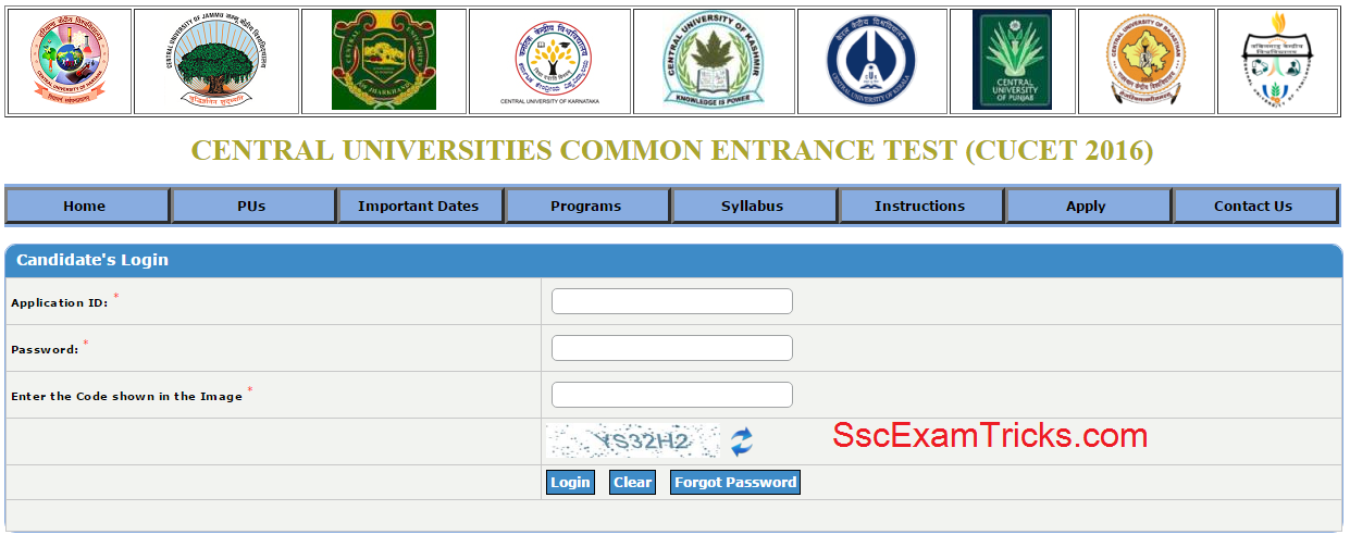 SscExamTricks.com: CUCET Counselling 2016 Cucet16.co.in Result ... SscExamTricks.com: CUCET Counselling 2016 Cucet16.co.in Result ...