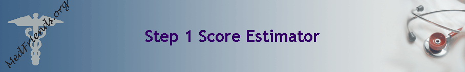 Med Step 1 Prep: Resource Review: USMLE Step 1 Score Estimator