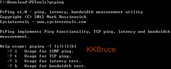 KingKong Bruce記事: 免費IP,ICMP,TCP及頻寬測試的好工具PsPing