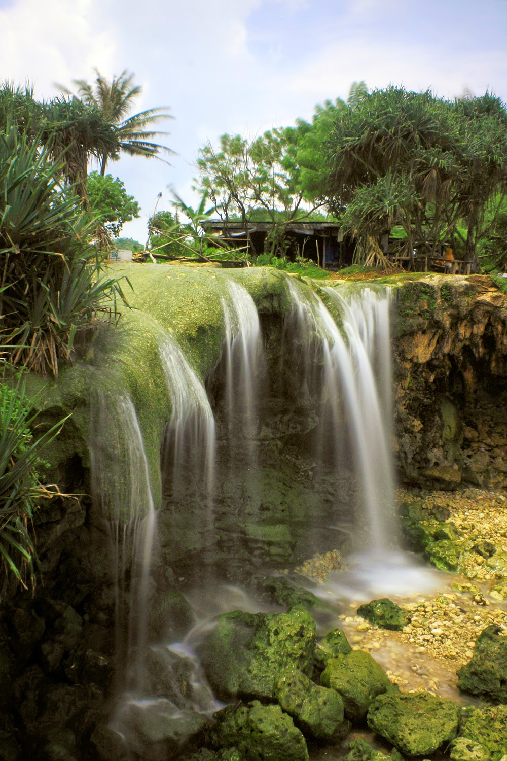 Jogan Beach and Waterfall in Gunung Kidul, Yogyakarta