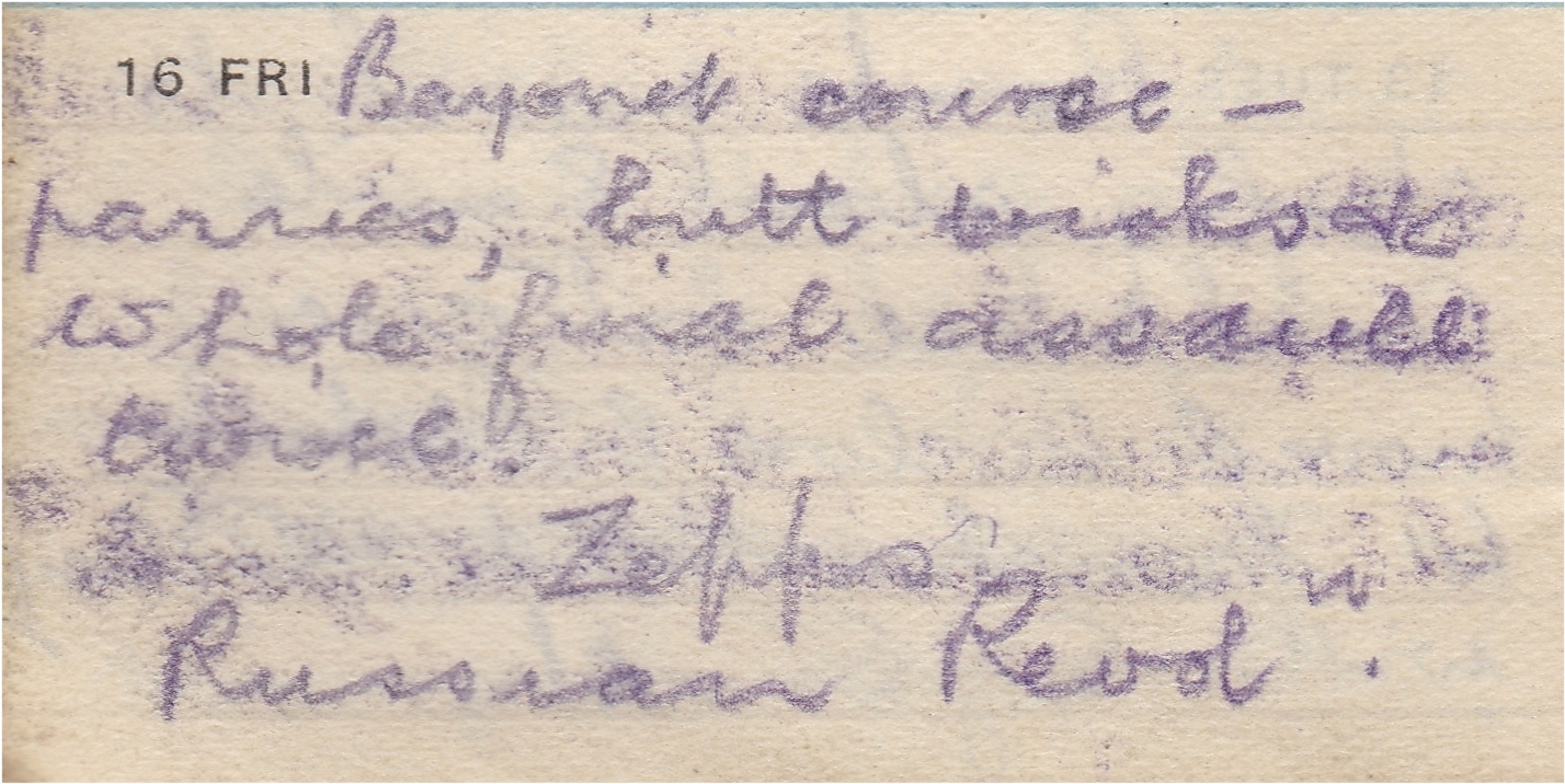 A Rifleman's Journal - 1917: 16th March 1917