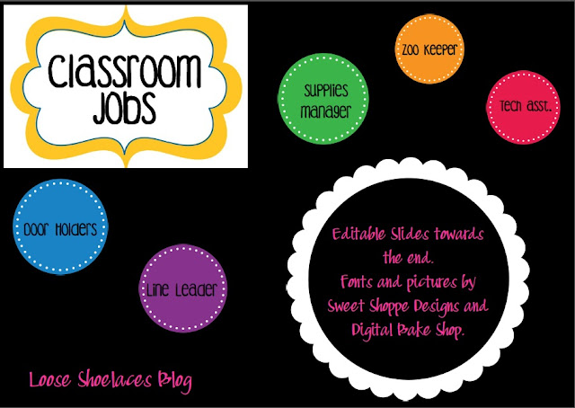 Loose Shoelaces: Classroom Job Signs