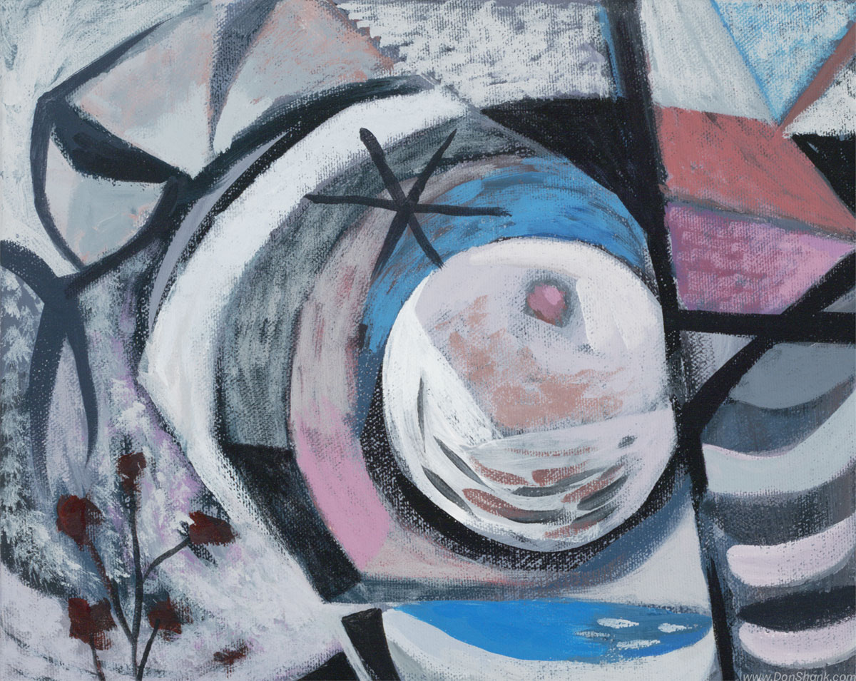 shank pile: Blue Fruit Bowl