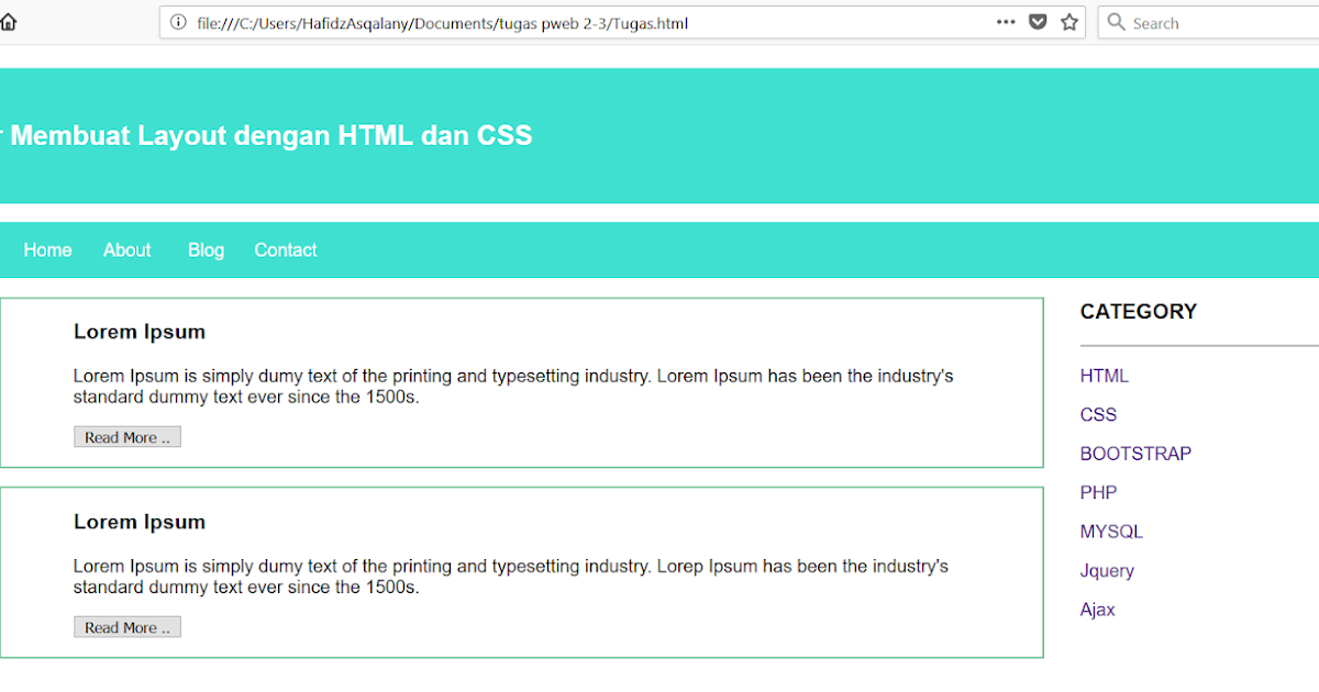 HafidzAsqalany28: Belajar Mempercantik web dari HTML menggunakan CSS