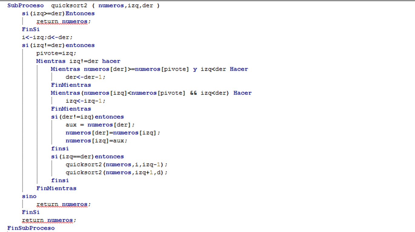 Ordenamiento Rapido quicksort | Análisis de Algoritmos