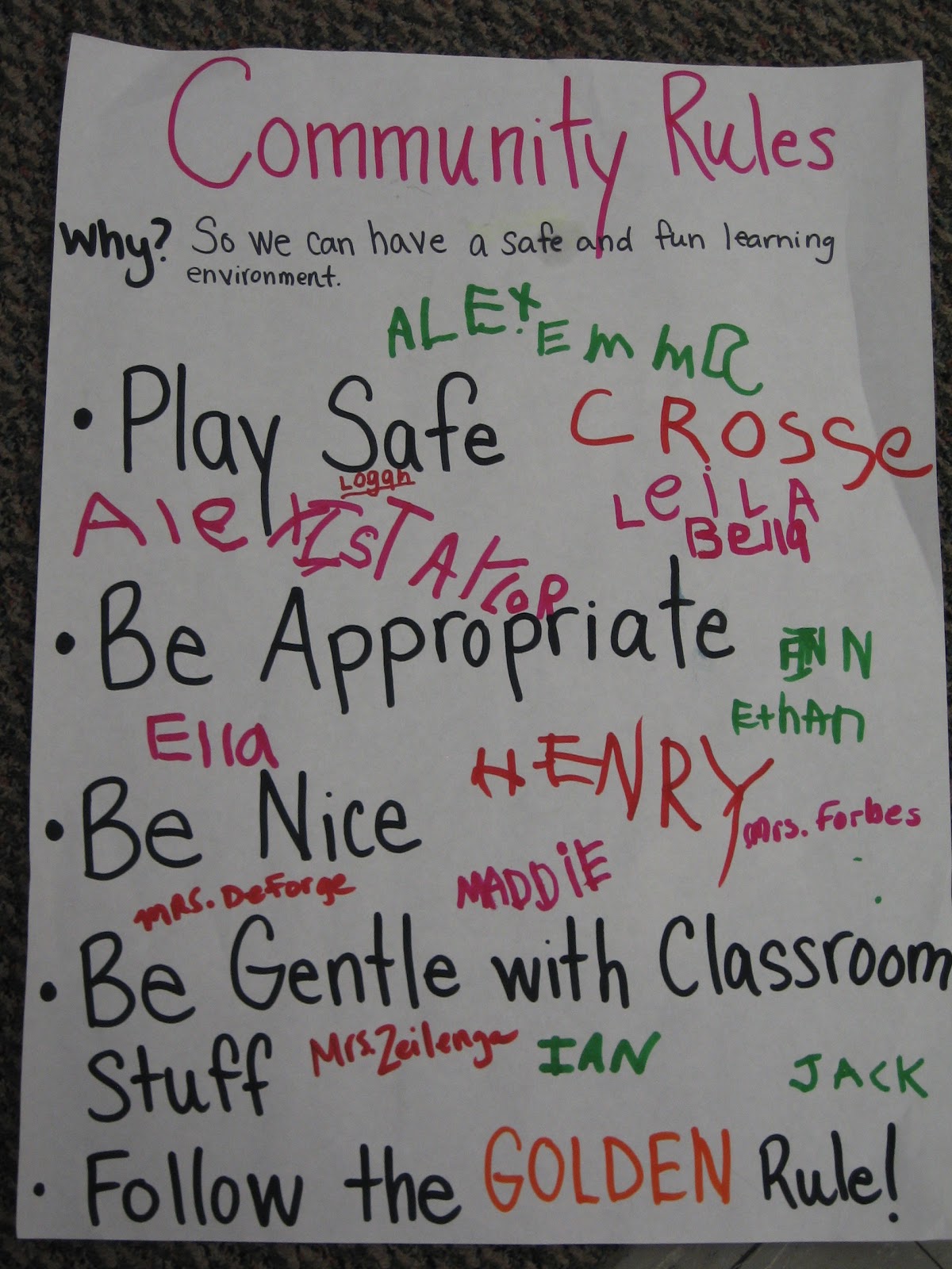 Kindergarten Rocks!!: Classroom Expectations