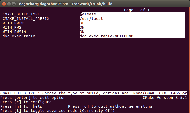 A small step: RobWork part 1 - Installation