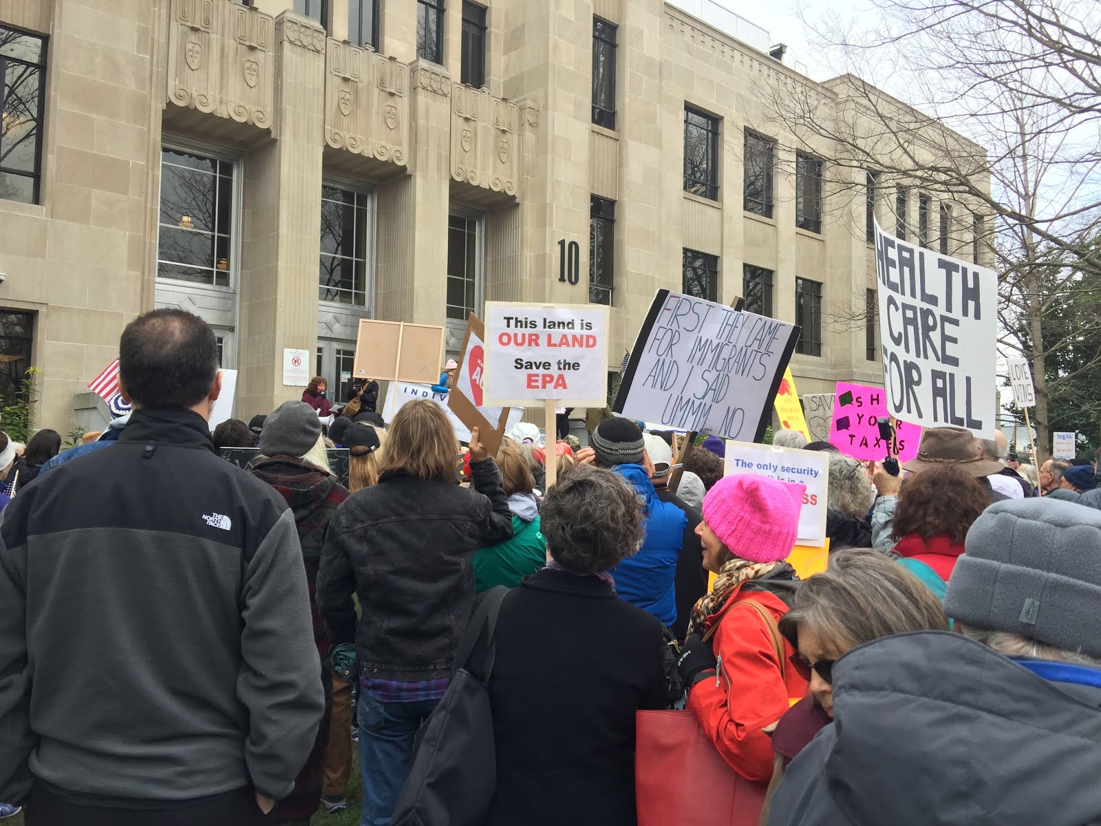Up Close, with Peter Sage: Photos of an Indivisible Rally