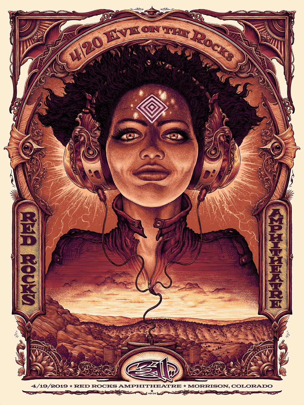 INSIDE THE ROCK POSTER FRAME BLOG: N C Winters 311 Red Rocks Prints Release