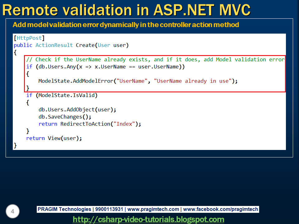 Sql Server Net And C Video Tutorial Part 90 Remote Validation In Mvc When Java Script Is