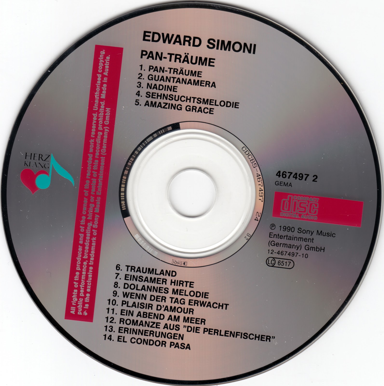 [Pan Flute] Edward Simoni - Pan-Traume (1990) [FLAC]