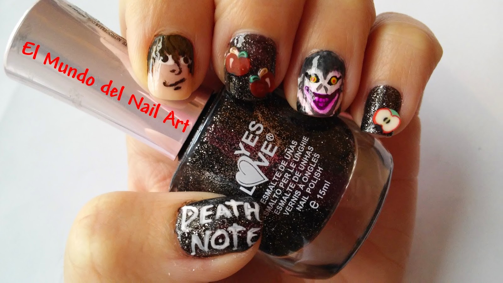 El Mundo del Nail Art: Manicura: Death Note #RetoFRIKI2015