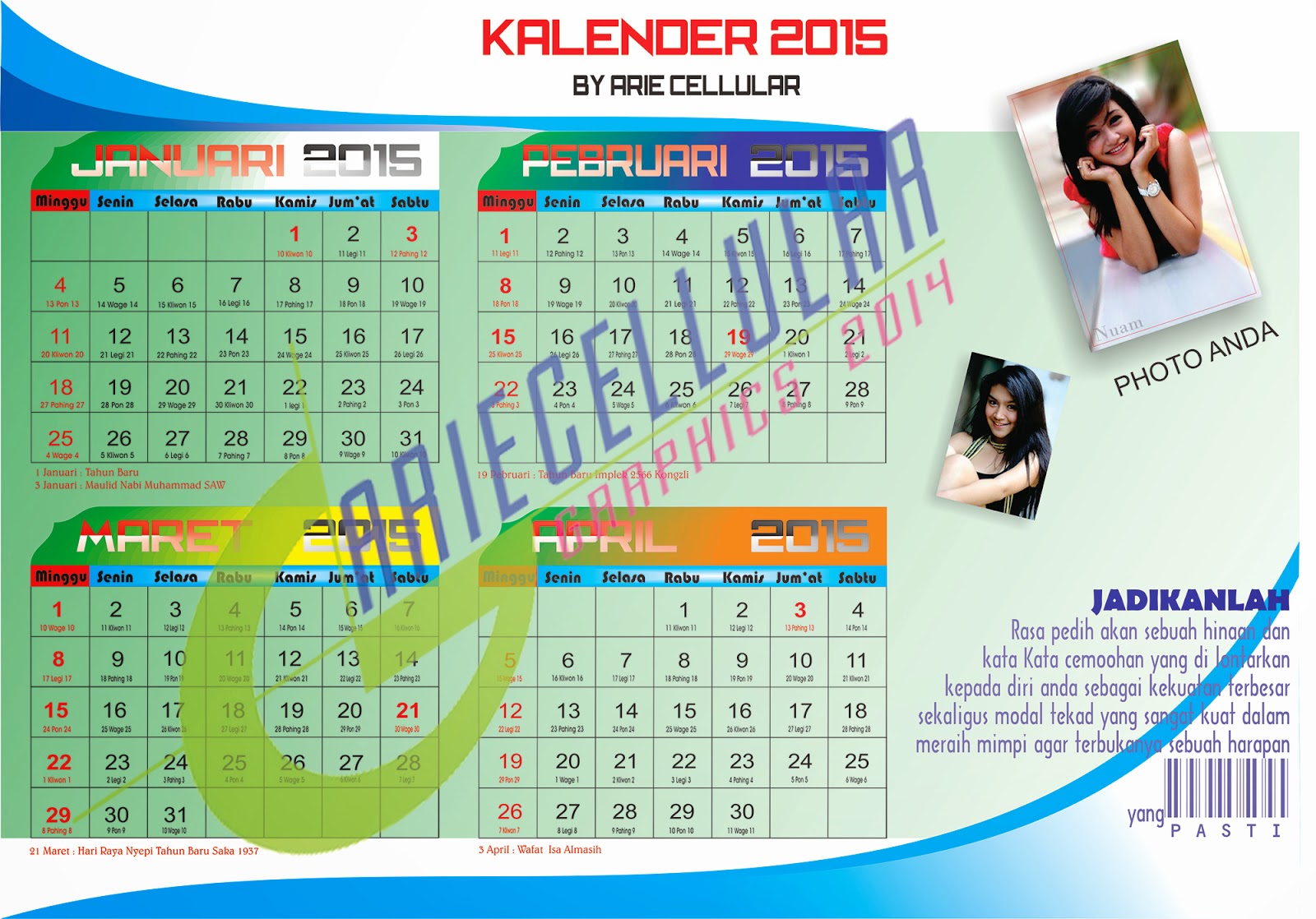 Inspirasi 44+ Desain Kalender Terbaru