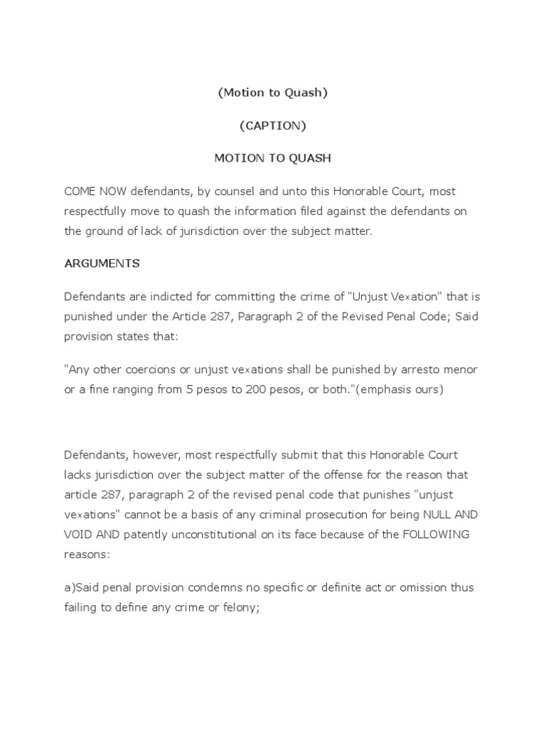 unjust vexation - philippin news collections