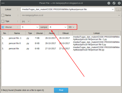 Membuat Aplikasi pencari File PySide (versi 6) ~ Belajar Python