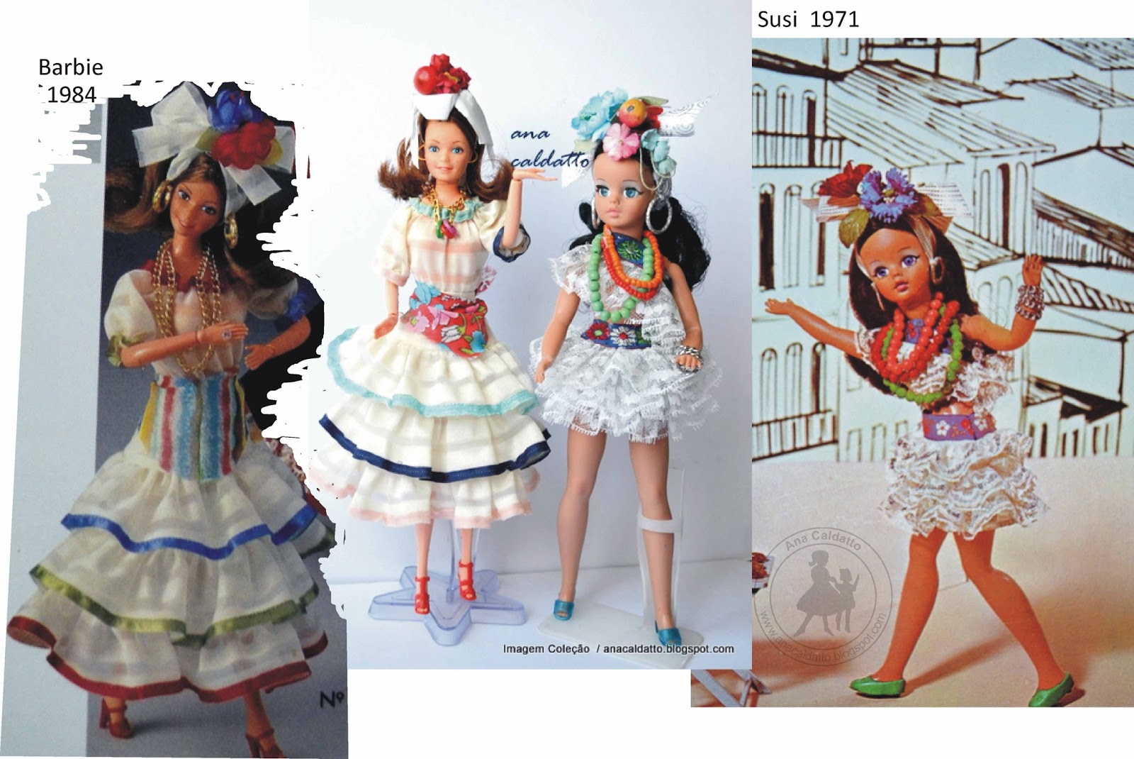 Ana Caldatto : Antigas Bonecas em Trajes Tipicos