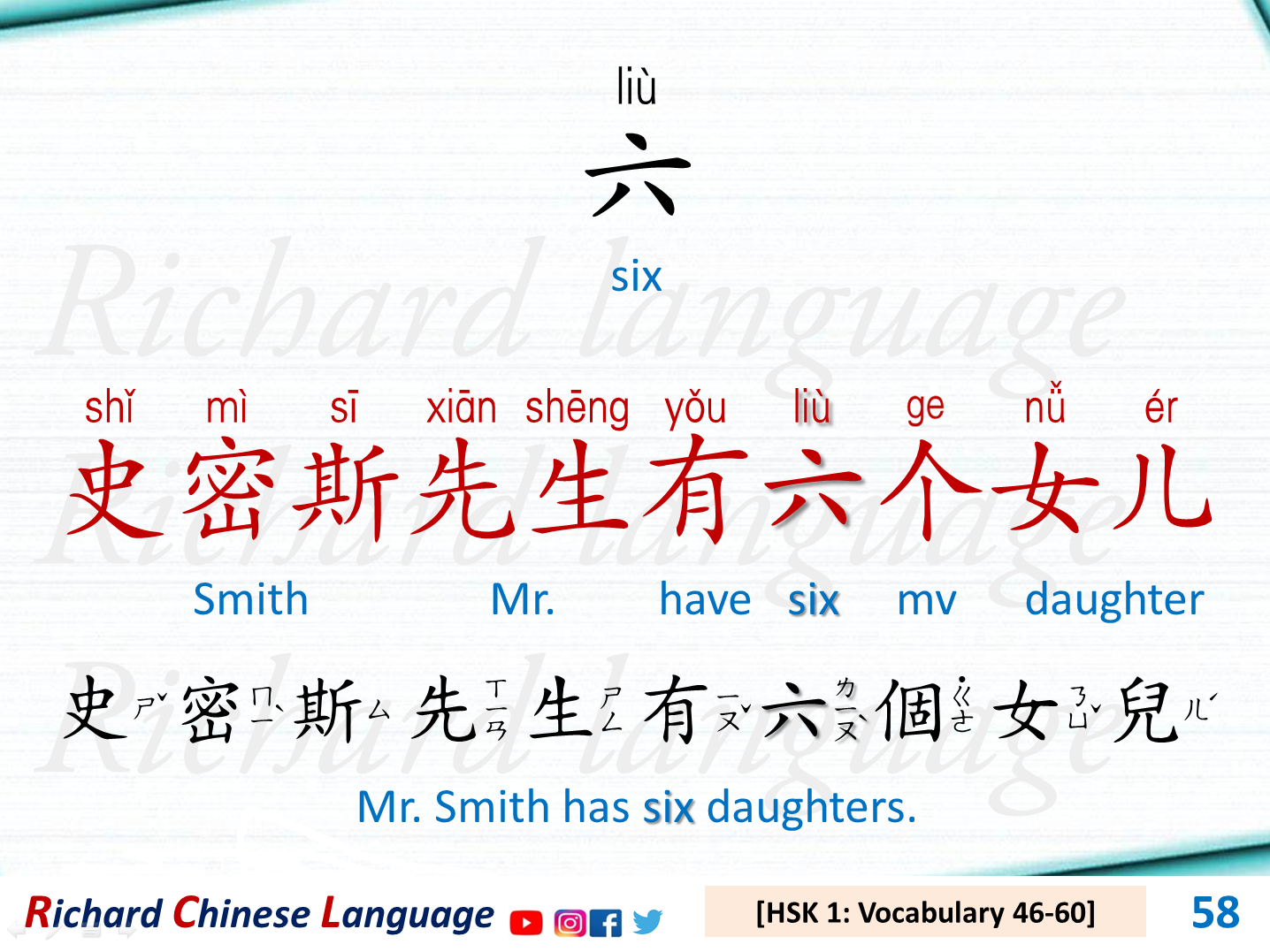 Richard Chinese: The Best Way to Learn Chinese: [HSK 1: Vocabulary 46 ...