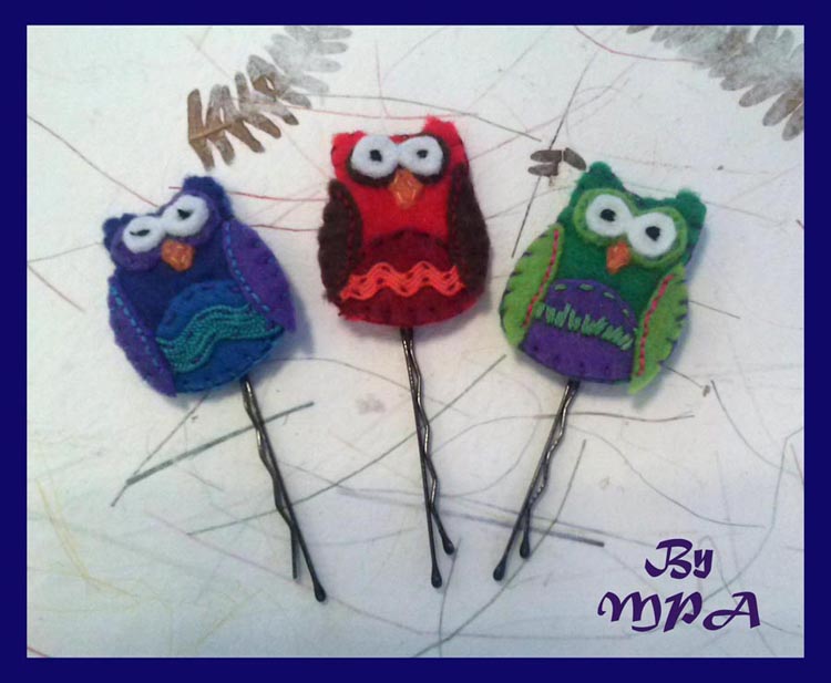 TRIKI TRAN TRAN ABALORIOS: EFECTO ALEGRE - HORQUILLAS DE FIELTRO