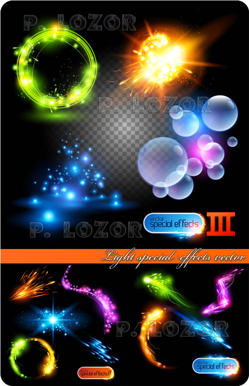 Recursos Photoshop Llanpac: Coleccion de efectos en vectores (Eps)