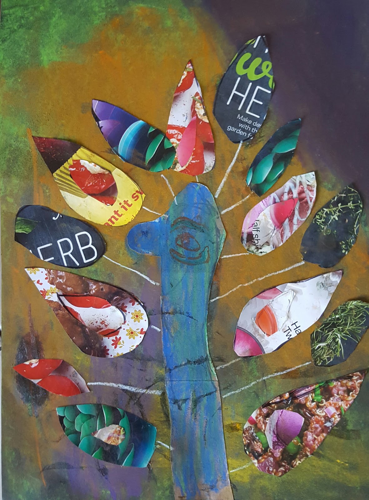 MaryMaking: Earth Day Peacock Collages