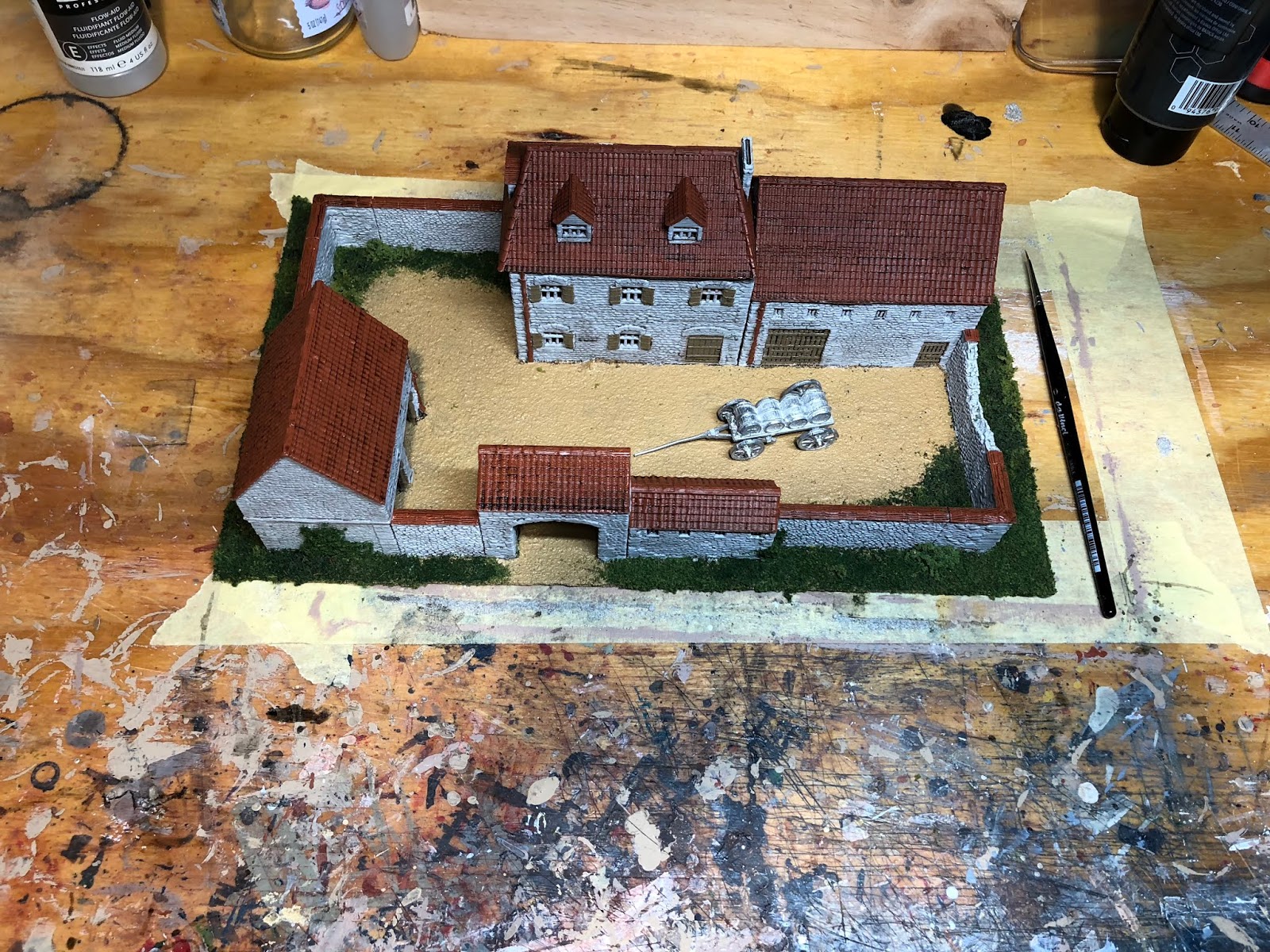 Lair of the Uber Geek: 3D Printed 15mm Fortified Farm - Done (well ...