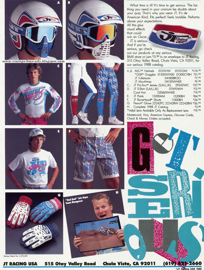 Vintage BMX Ads: Get Serious - JT Racing USA