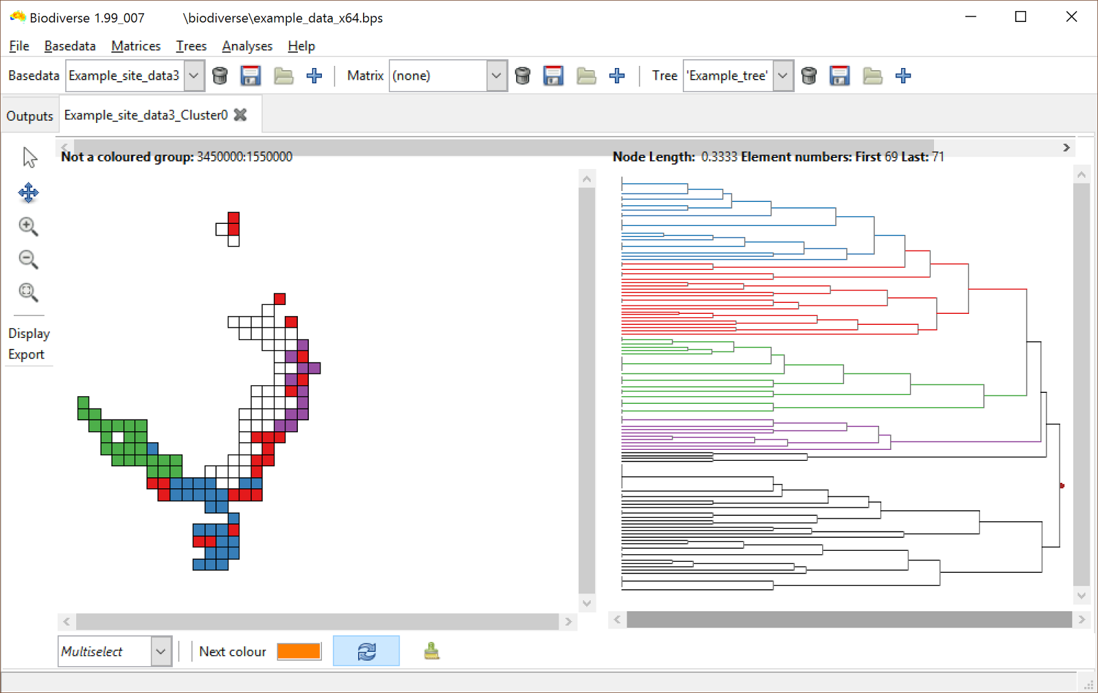 Biodiverse analysis software: Biodiverse now exports tree branch colours