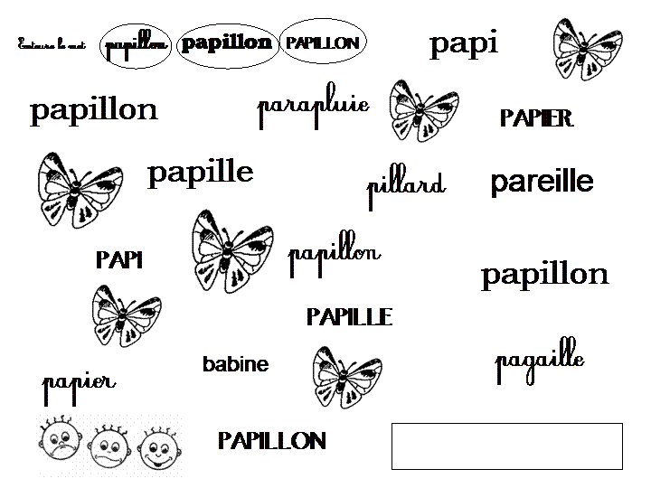 Maternelle: un papillon à identifier