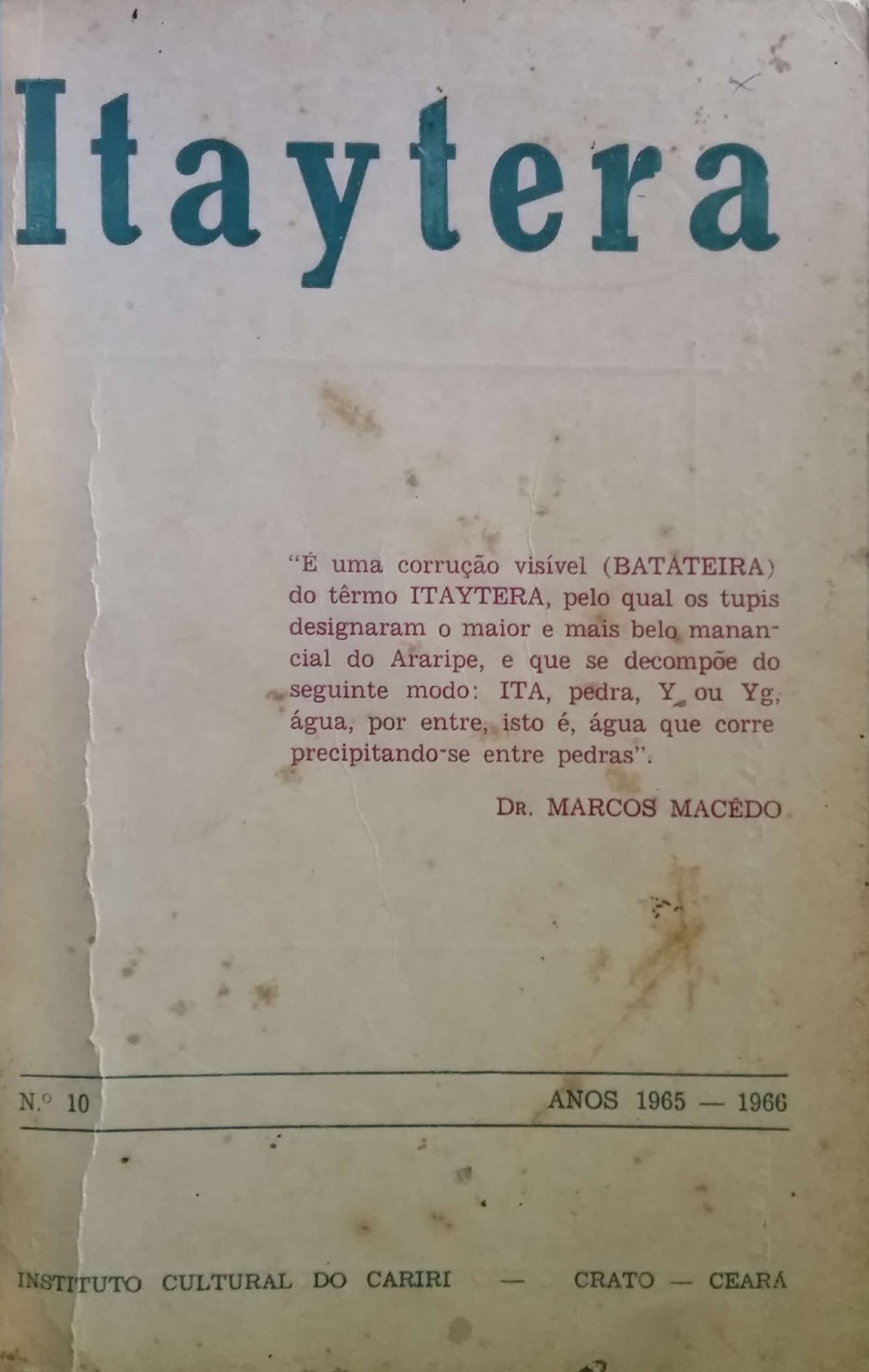 Estórias&História: Índice das Revistas Itaytera, do Instituto Cultural ...