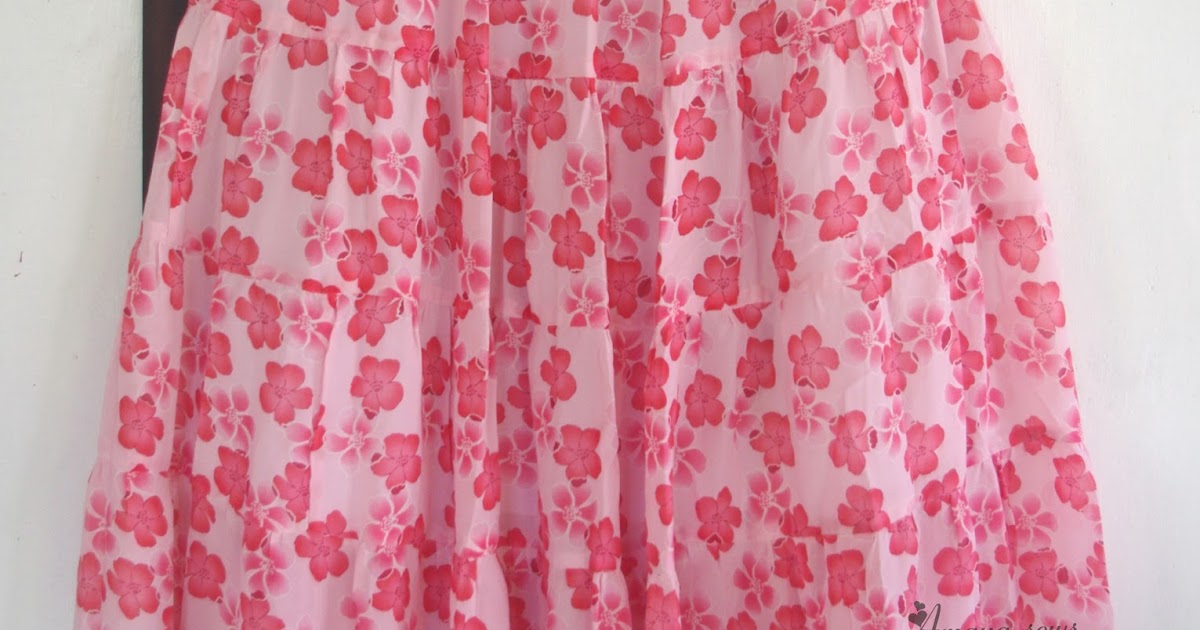 Amaya's Sew Site: Menjahit tiered skirt atau rok lipit bertingkat.