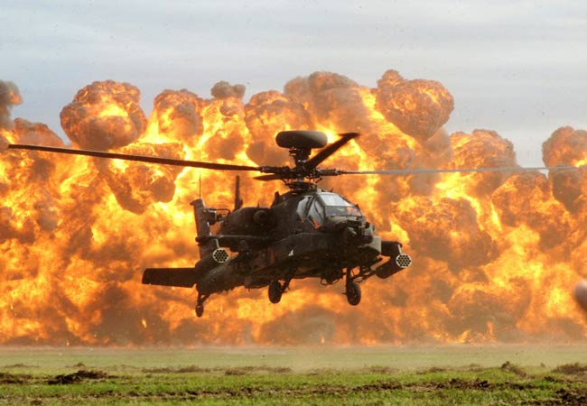 In pictures, Powerful showing of AH-64 Apache attack helicopter