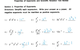 Grade 6 Math with Ms. Eringis : Answer Key--Pre-Algebra Review Sheet!