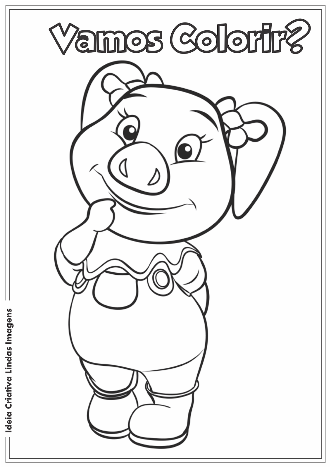 Jakers! As Aventuras de Piggley Winks - Molly desenho para colorir