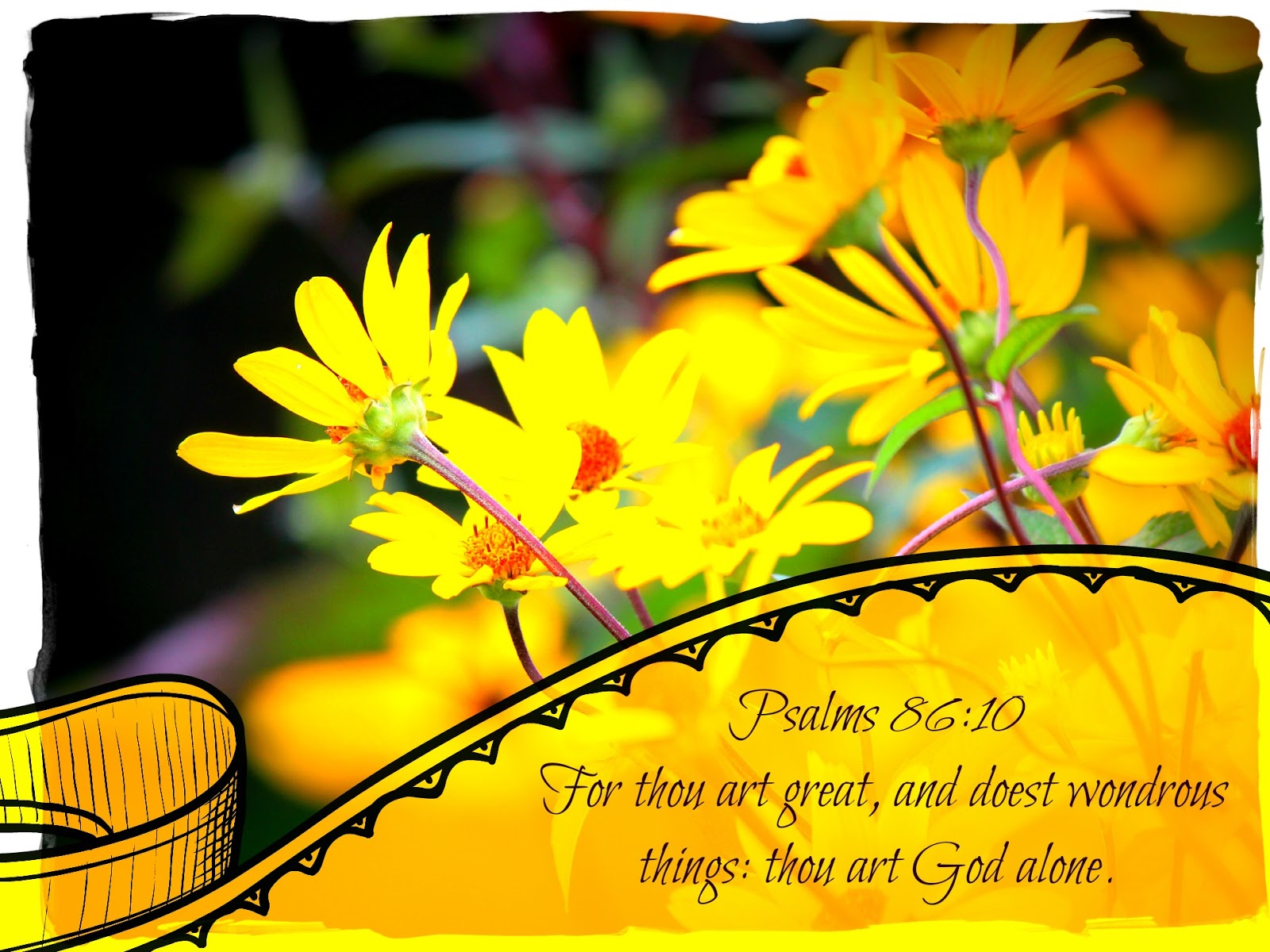 Psalms 86 10 Bible Verse Poster
