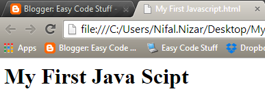 Easy Code Stuff: My First Javascript