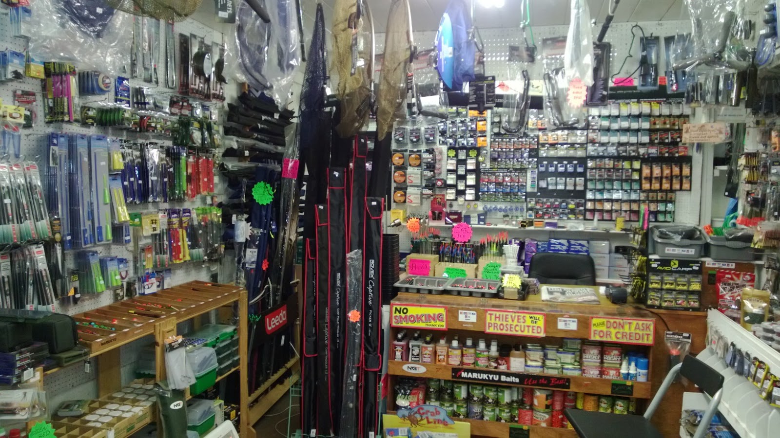 Oulton Broad Fishing Tackle: A picture of inside the shop