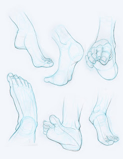 Artwork by Alex Henderson: Hands and Feet Drawings