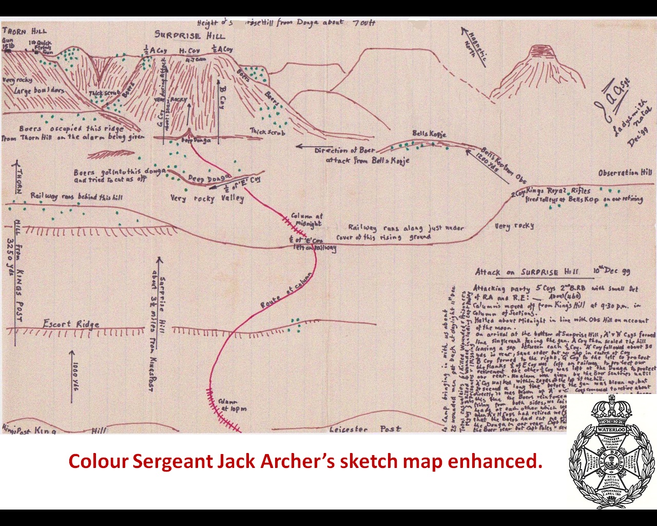 Surprise Hill: 43. Archer's map enhanced