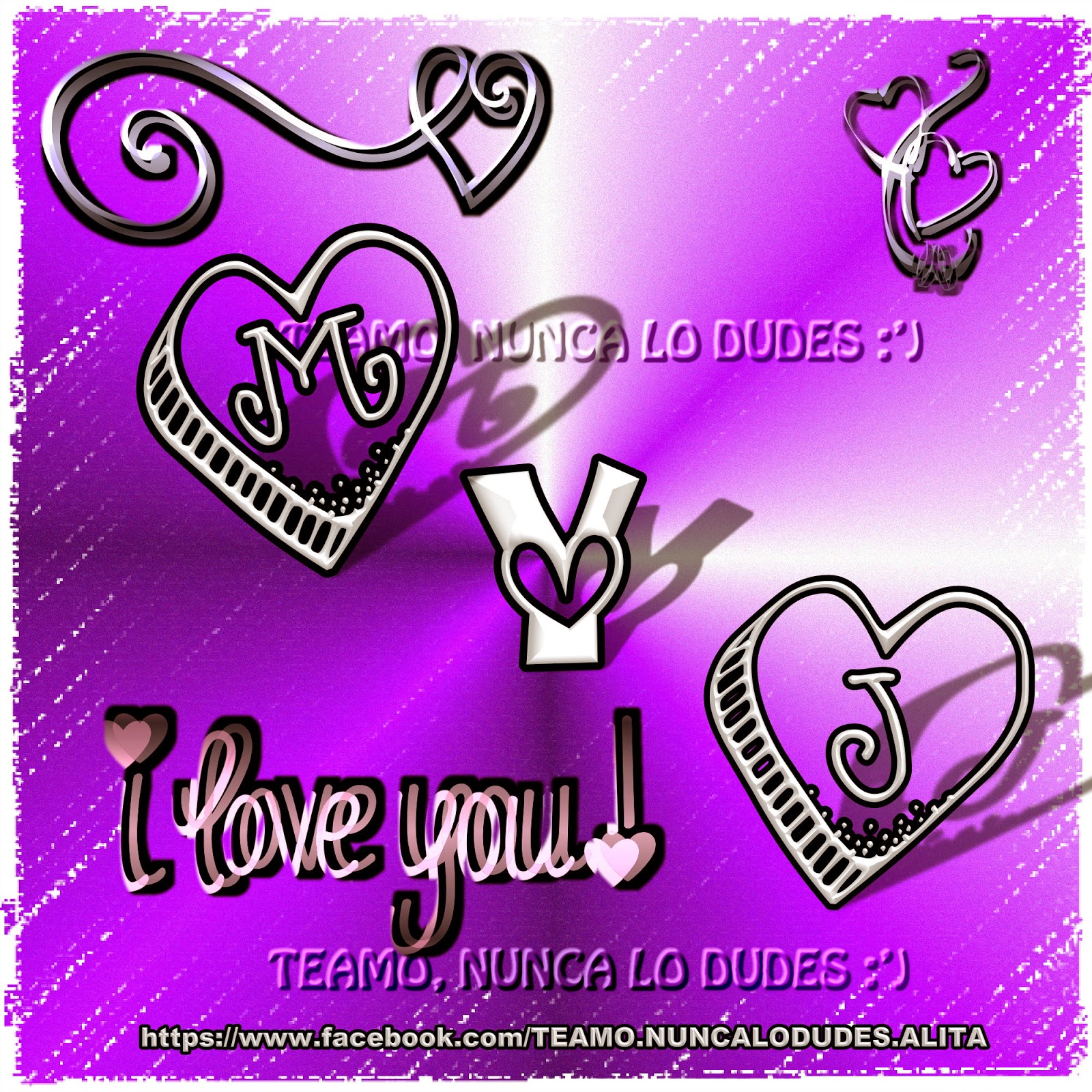 Te Amo, Nunca Lo Dudes: Iniciales de las letras M con las letras de la A-Z