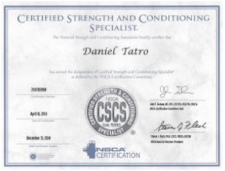 Examples Of Best Certificate: CSCS Certification