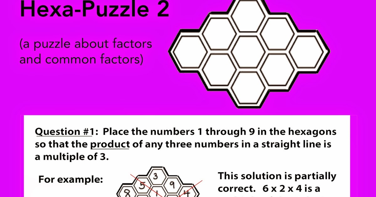 1001 Math Problems: Hex-a-Puzzle 2