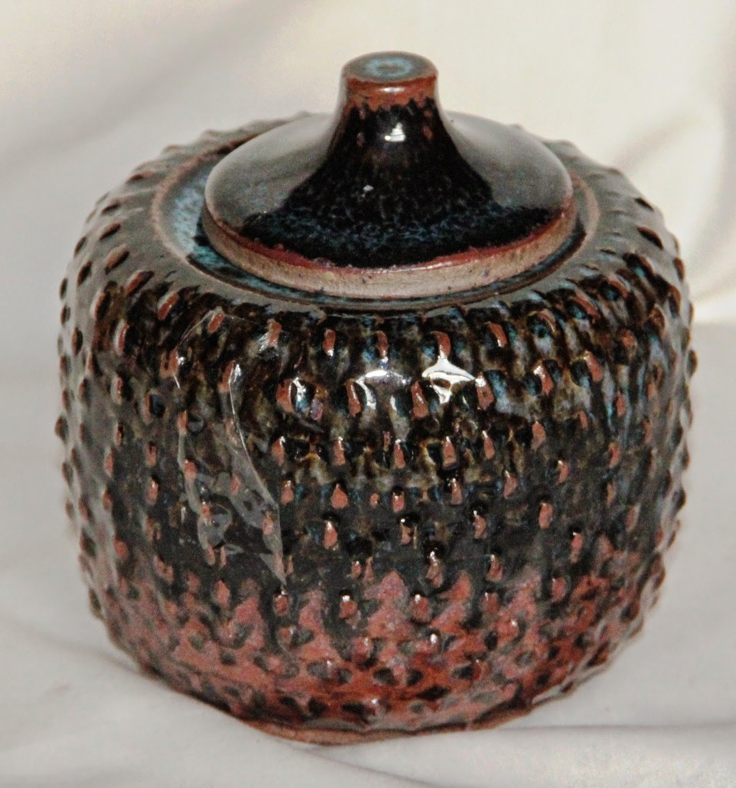 Curio Gifts: Unusual Studio Pottery Spiky Stoneware Pot