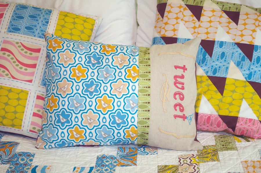 Follow the White Bunny: Tweet Pillow Pattern in the shop now!