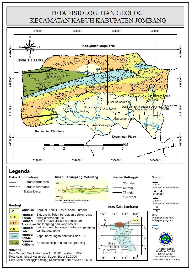 Geologi dan Fisiografis Kecamatan Kabuh Kabupaten Jombang