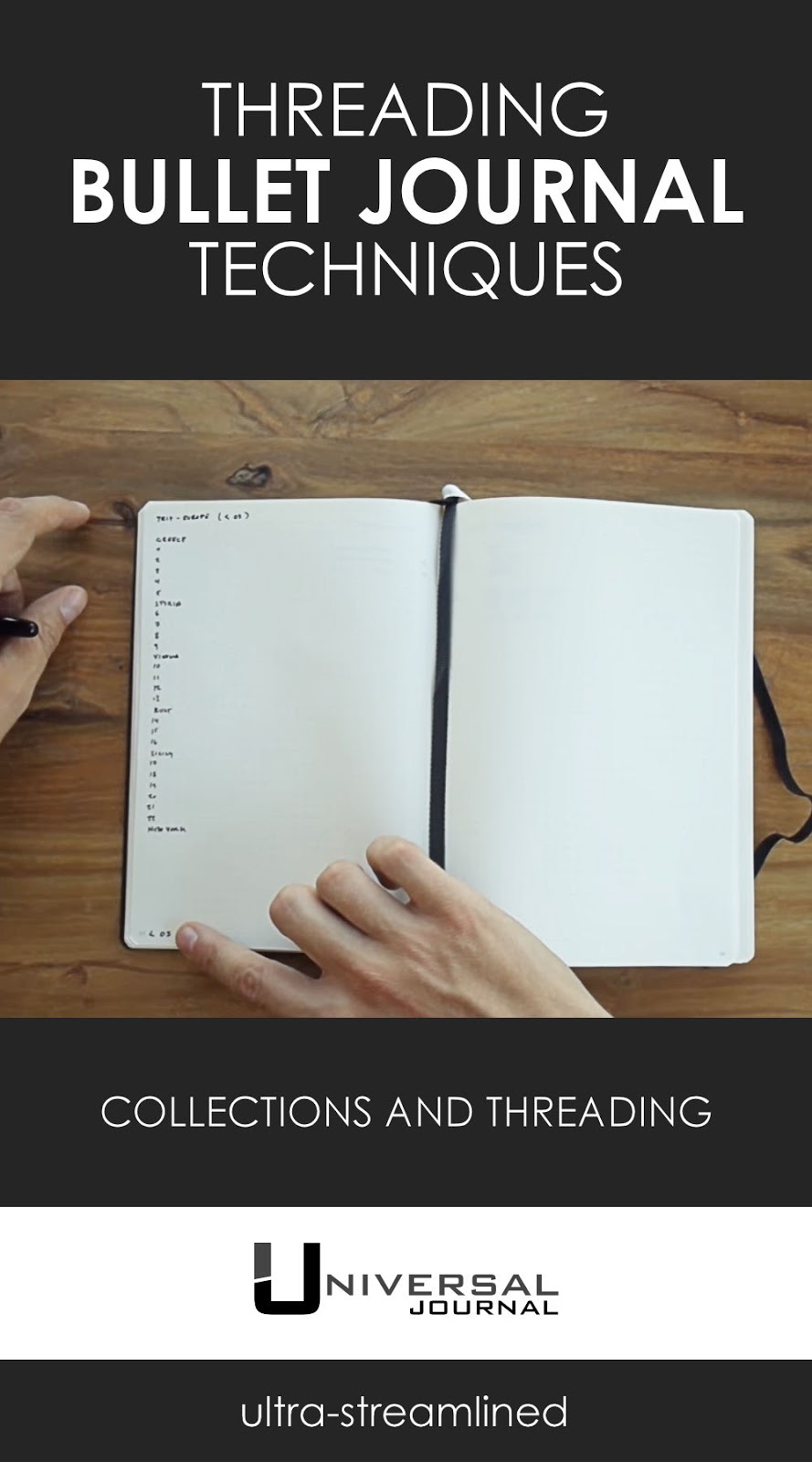 Simple threading technique for Bullet Journal