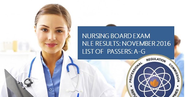 A-G List of NLE Passers November 2016 nursing board exam results - The ...